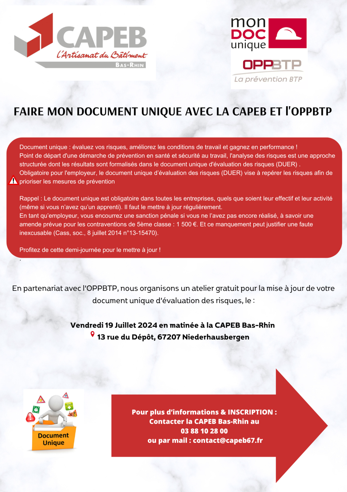 Atelier sur le Document Unique animé par l’OPPBTP ・ CAPEB